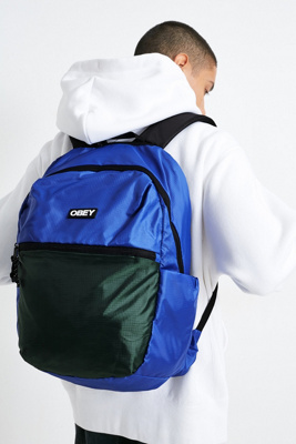 OBEY Commuter Blue Daypack Backpack | Urban Outfitters UK