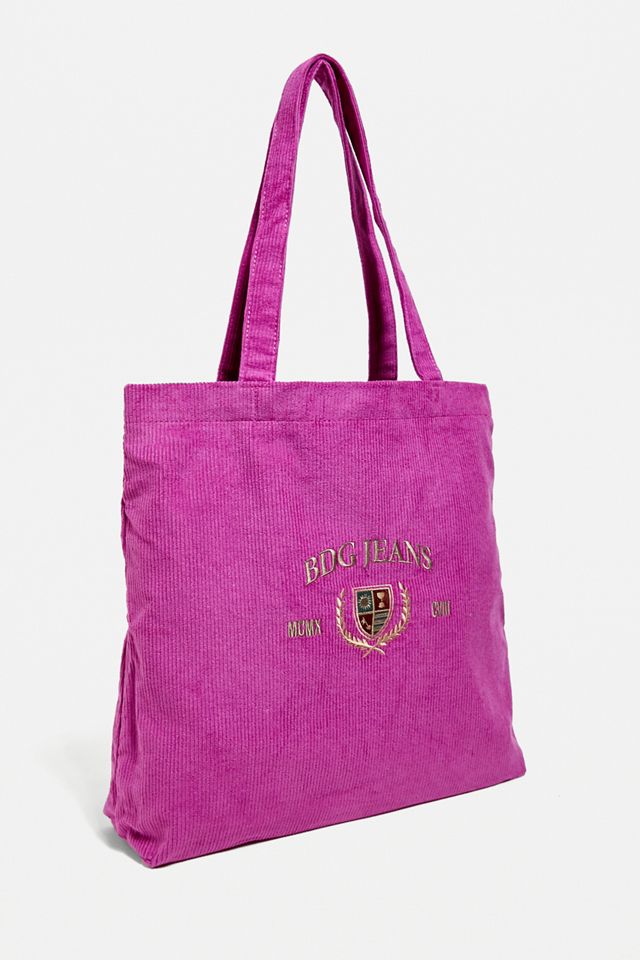 BDG Purple Corduroy Tote Bag | Urban Outfitters UK