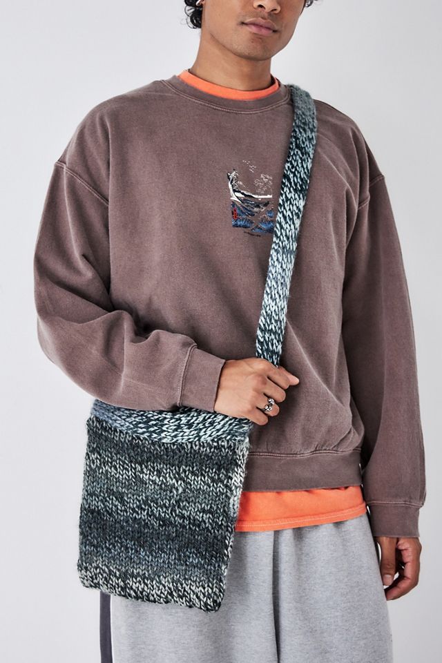Temp Collective X Magaisa Grey Slouch Knit Bag | Urban Outfitters UK