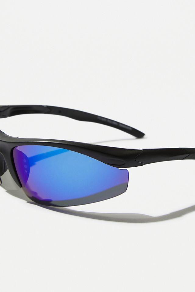 Good Times Eyewear Blue Visor Sunglasses | Urban Outfitters UK