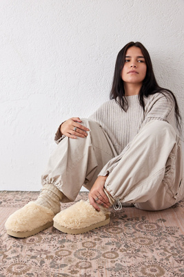 UGG Natural Fuzz Sugar Slippers | Urban Outfitters UK