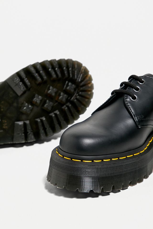 Dr. Martens Black 1461 Quad Platform Shoes | Urban Outfitters UK