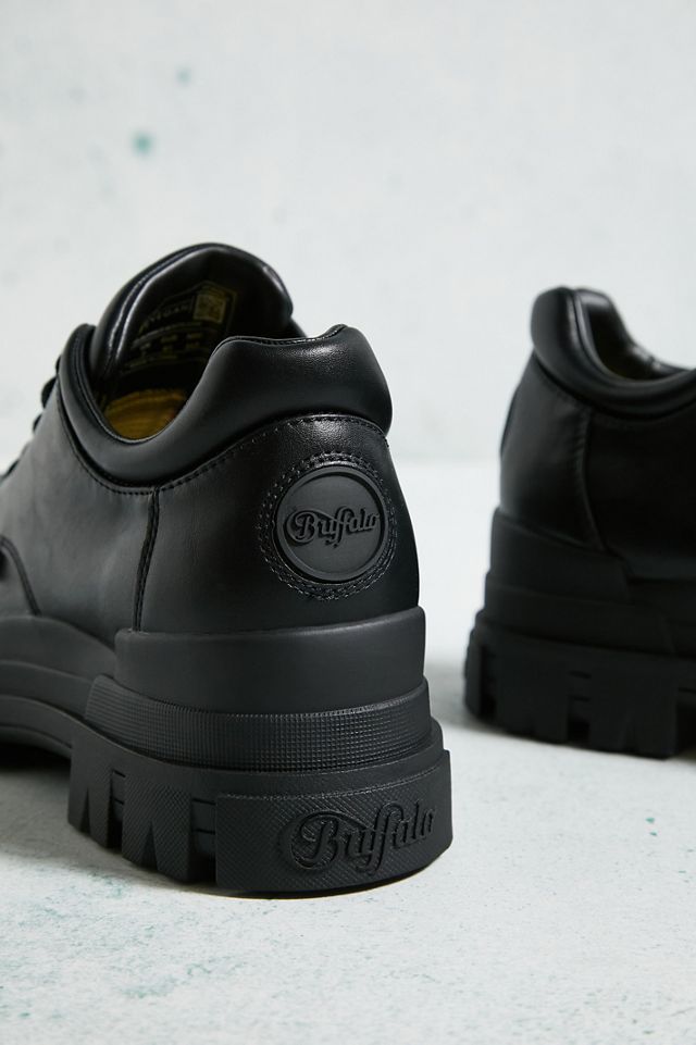 Buffalo Black Vegan Leather Low Trainers | Urban Outfitters UK