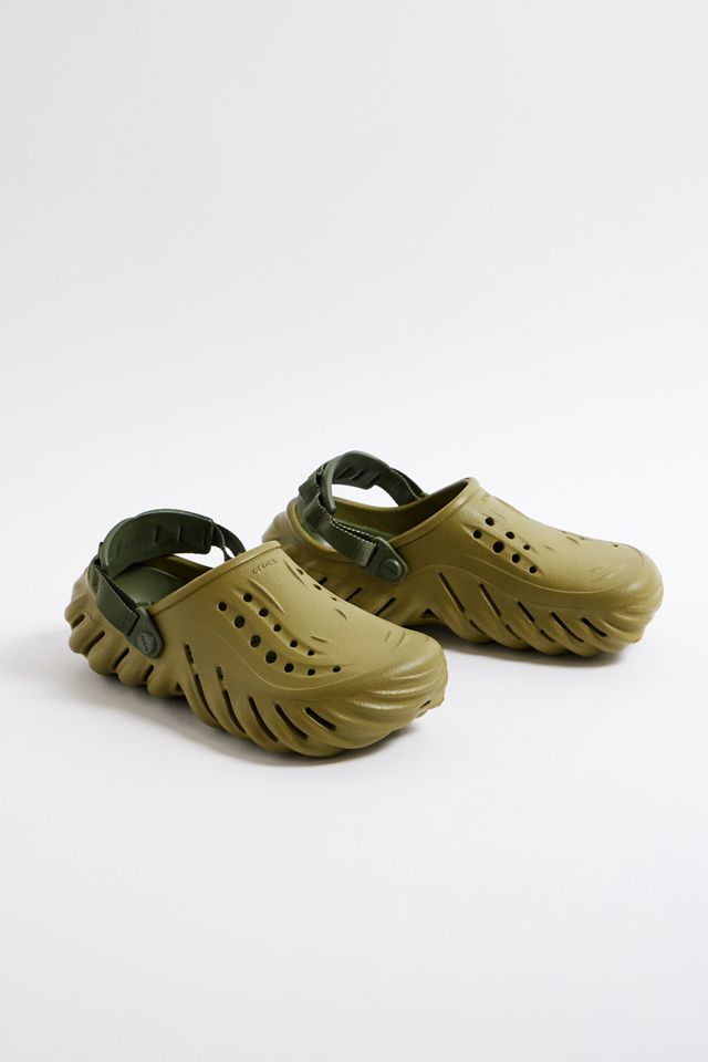 Crocs Olive Echo Clogs | Urban Outfitters UK