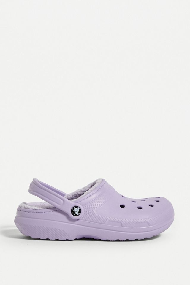 Crocs Lavender Classic Lined Clogs | Urban Outfitters UK