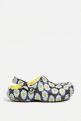 Crocs Daisy Print Classic Lined Clogs | Urban Outfitters UK