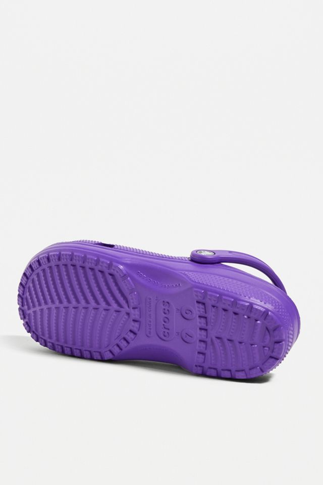 Crocs Neon Purple Classic Clogs | Urban Outfitters UK