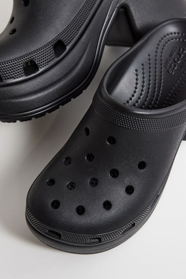 Crocs Black Siren Heeled Clogs | Urban Outfitters UK