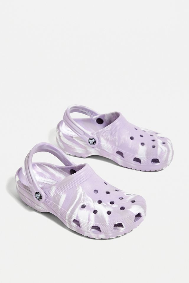 Crocs Classic Lavender Marble Clogs | Urban Outfitters UK