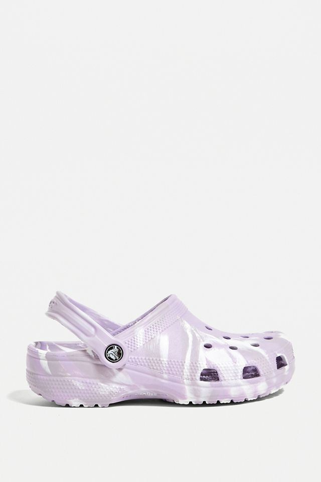 Crocs Classic Lavender Marble Clogs | Urban Outfitters UK