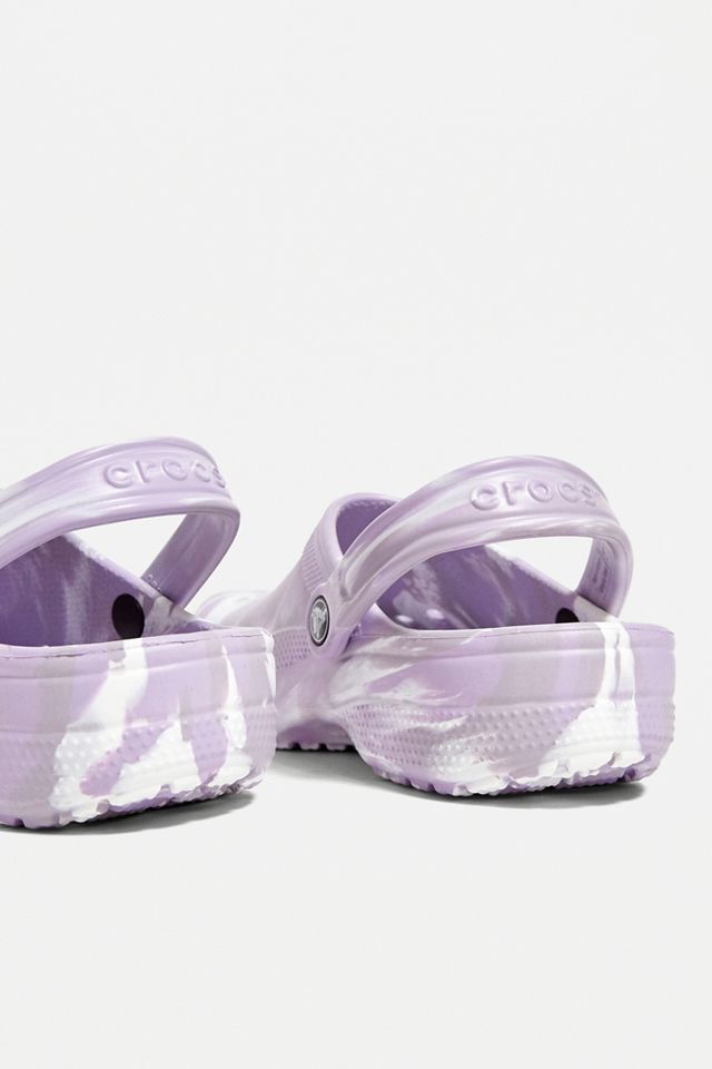 Crocs Classic Lavender Marble Clogs | Urban Outfitters UK