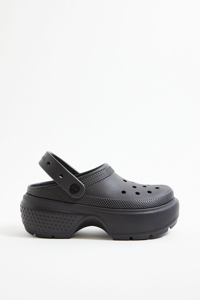 Crocs Stomp Black Clogs | Urban Outfitters UK