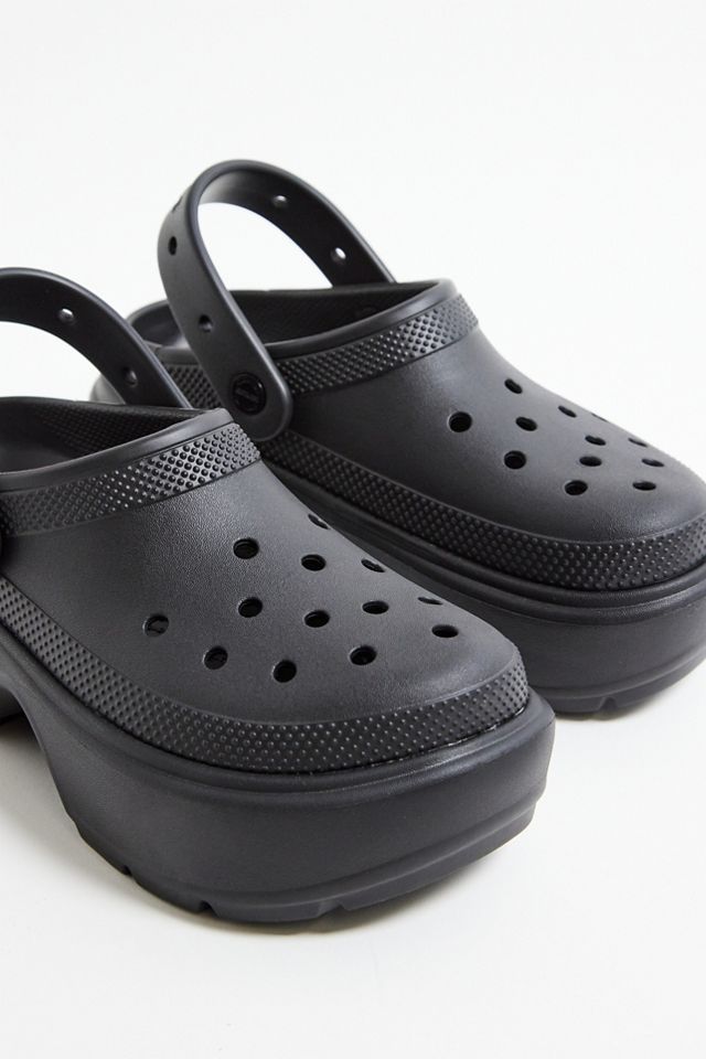 Crocs Stomp Black Clogs | Urban Outfitters UK