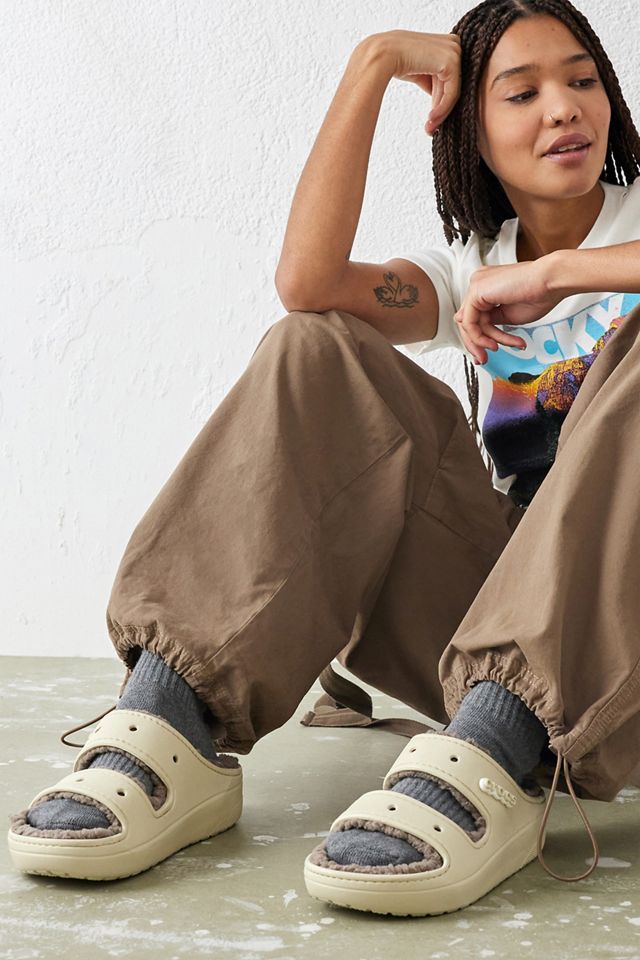Crocs Mushroom Classic Cozzzy Sandals | Urban Outfitters UK