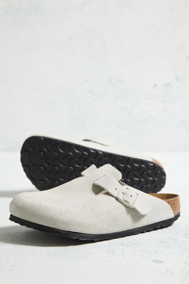 Birkenstock White Corduroy Boston Clogs | Urban Outfitters UK
