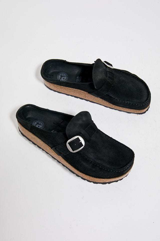Birkenstock Buckley Black Suede Clogs | Urban Outfitters UK