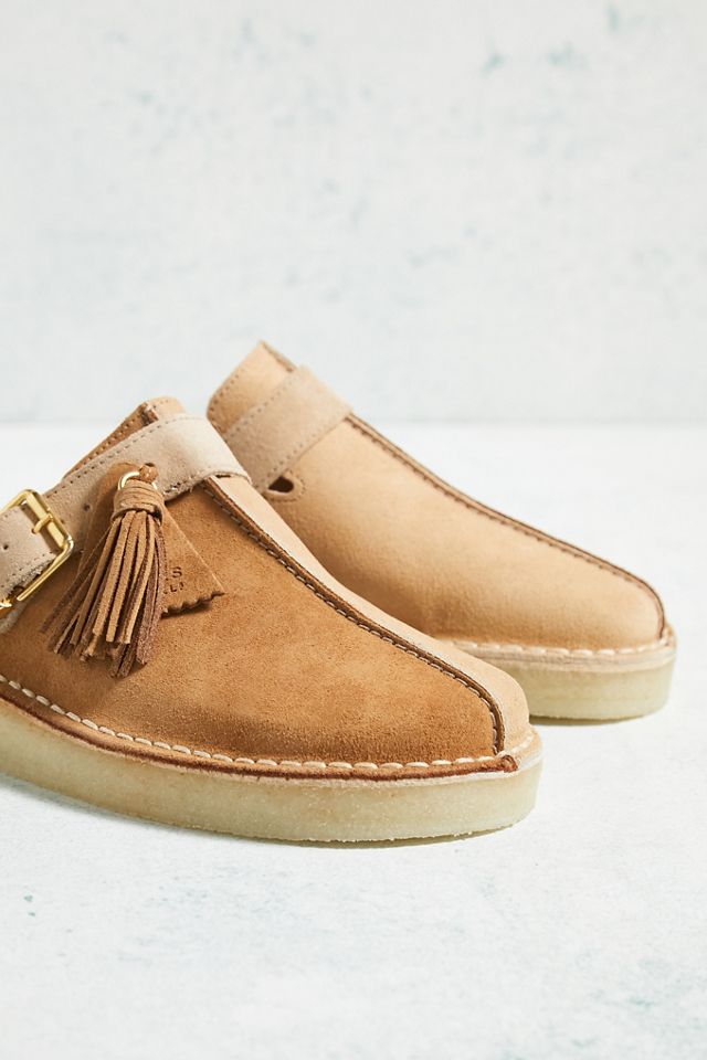 Clarks Originals Light Tan Trek Mules | Urban Outfitters UK