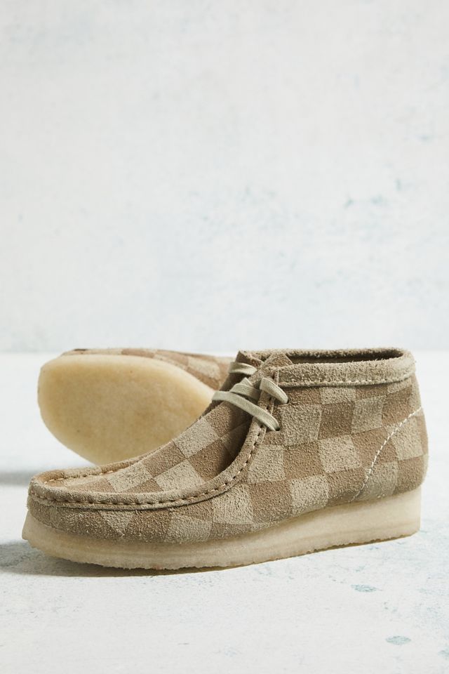 Clarks Originals Wallabee Maple Check Suede Shoes | Urban Outfitters UK