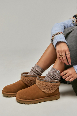 UGG Ultra Mini Chestnut Maxi Curly Boots | Urban Outfitters UK