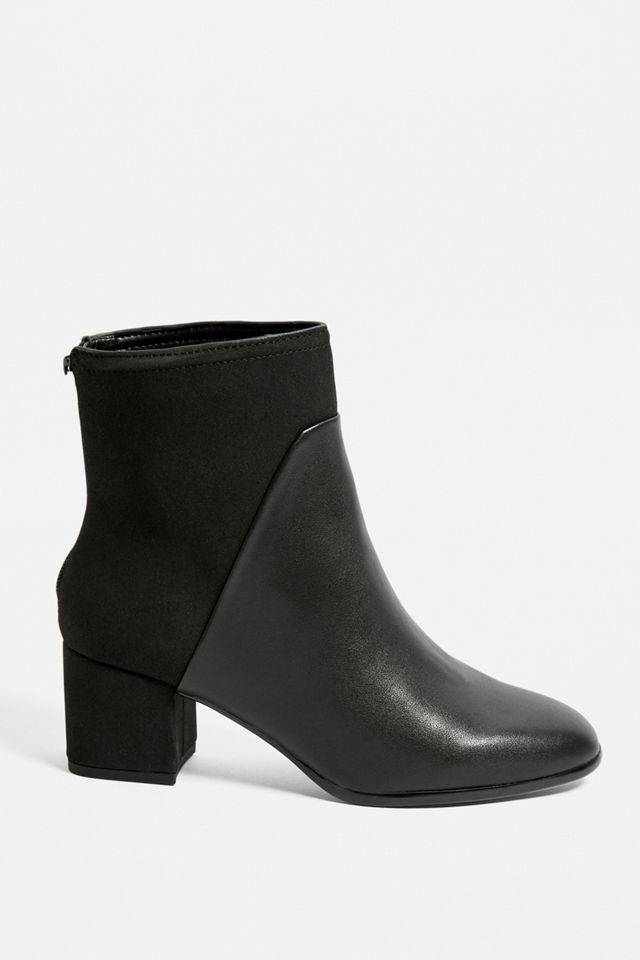 Matt & Nat Dea Black Vegan Leather Mid Heel Boots | Urban Outfitters UK