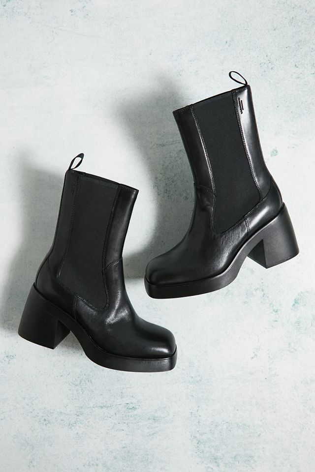 Vagabond Black Leather Brooke Chelsea Boots | Urban Outfitters UK