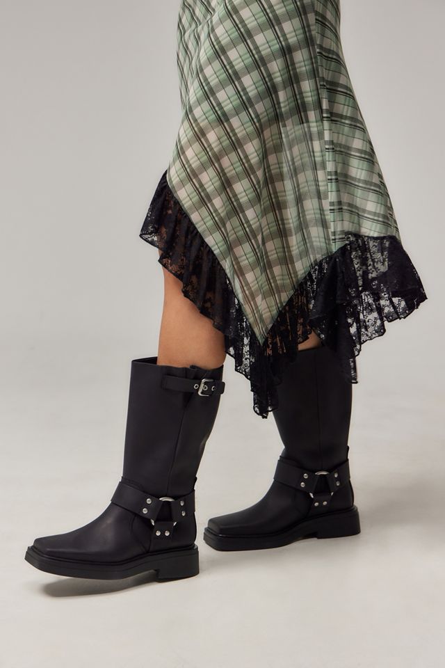 Vagabond Shoemakers Black Eyra Square Toe Tall Buckle Boots | Urban ...