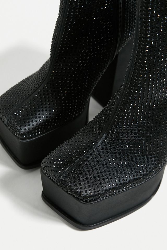 Shelly's London Glitter Platform Boots | Urban Outfitters UK