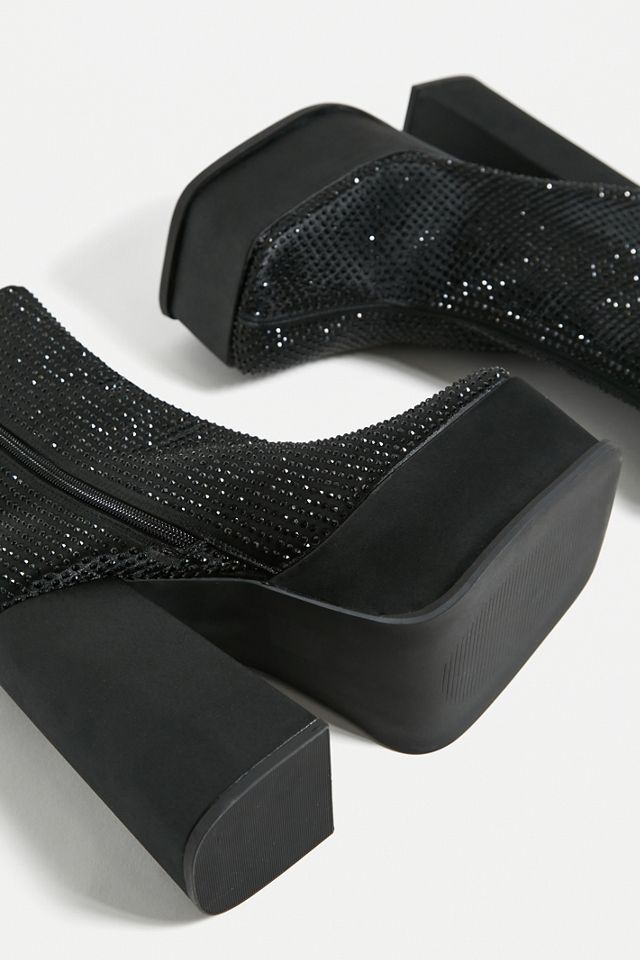 Shelly's London Glitter Platform Boots | Urban Outfitters UK