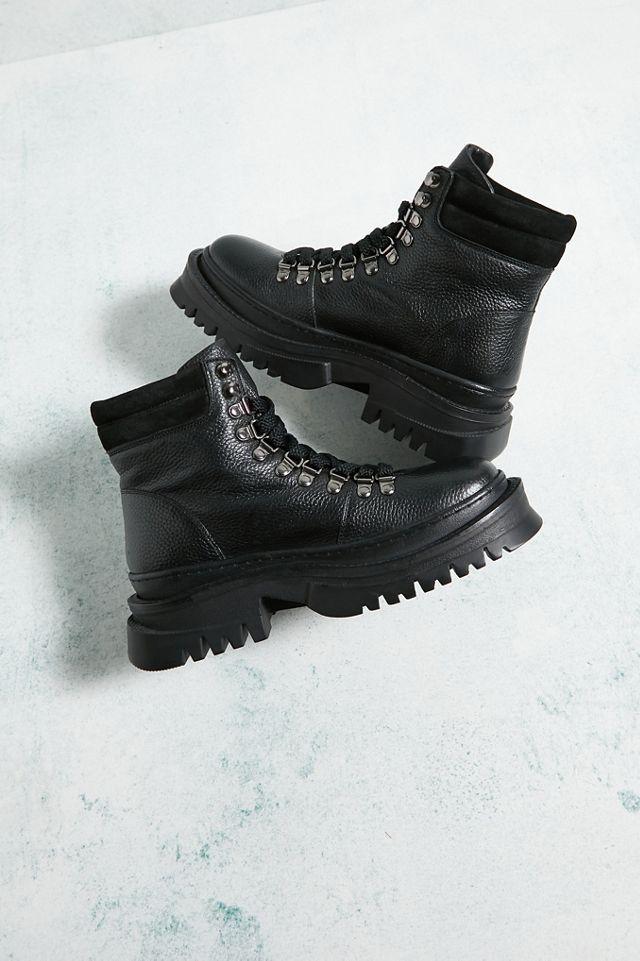 ASRA Black Reona Lace-Up Boots | Urban Outfitters UK