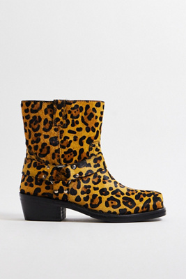Asra Brent Leopard Print Moto Boots | Urban Outfitters UK