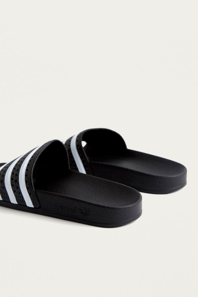 adidas Originals Adilette Black Pool Sliders | Urban Outfitters UK