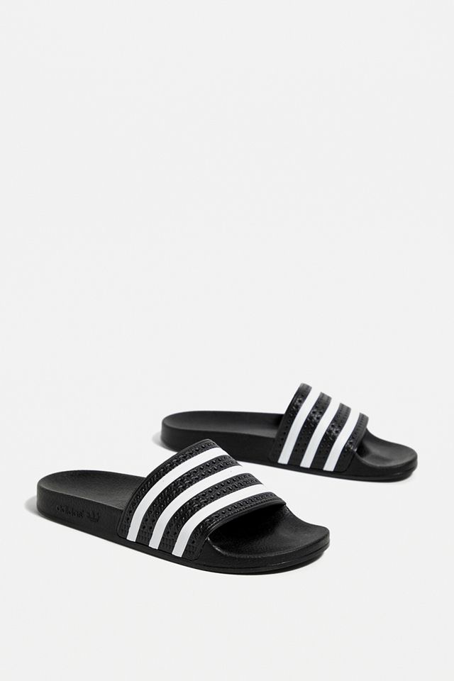 adidas Adilette Black Pool Sliders | Urban Outfitters UK