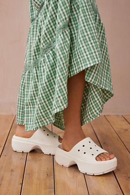Crocs Stomp White Sliders | Urban Outfitters UK