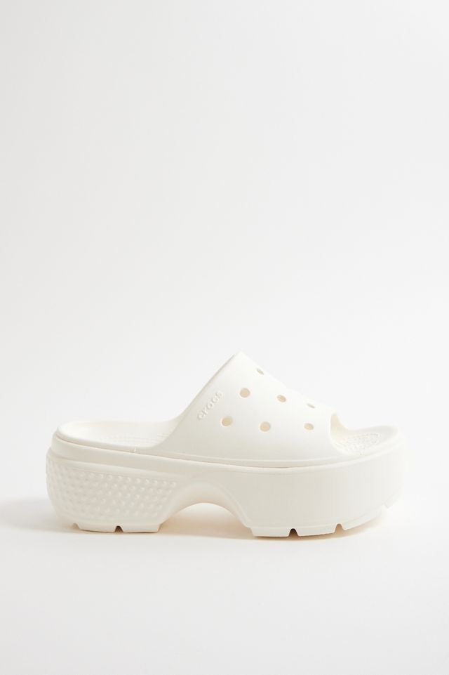 Crocs Stomp White Sliders | Urban Outfitters UK