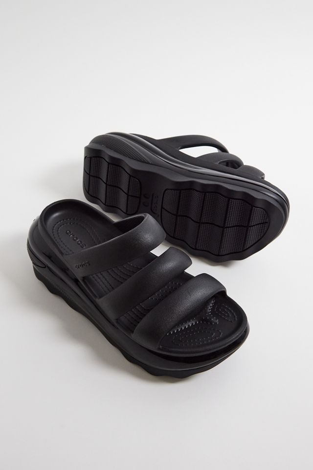 Crocs Black Mega Crush Triple Strap Sandals | Urban Outfitters UK