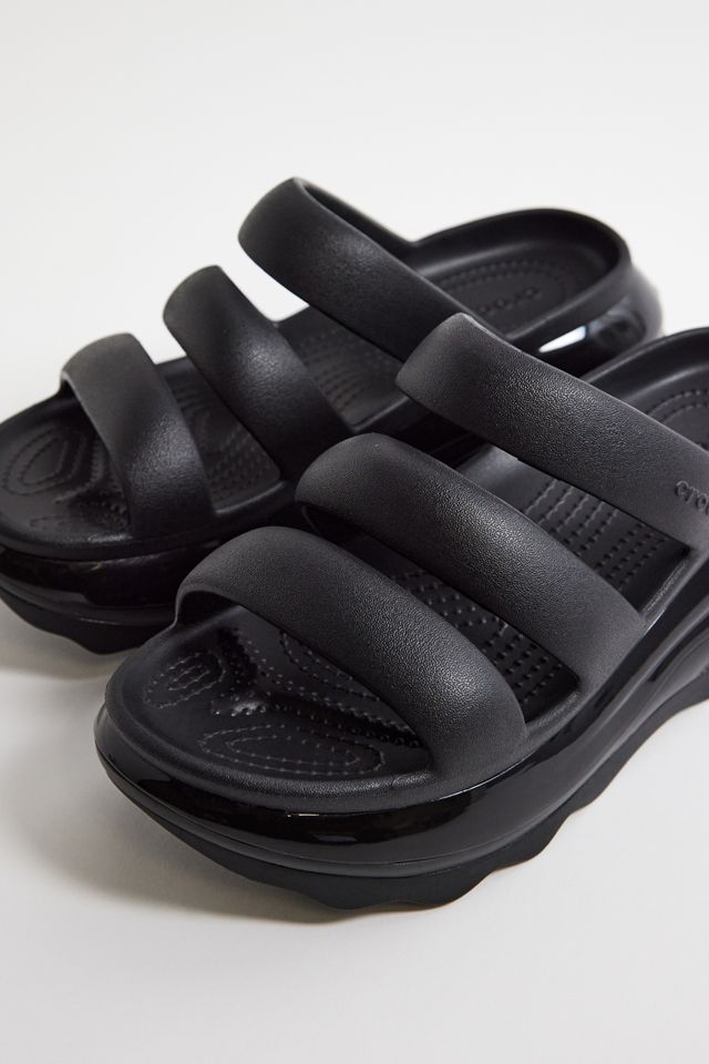 Crocs Black Mega Crush Triple Strap Sandals | Urban Outfitters UK