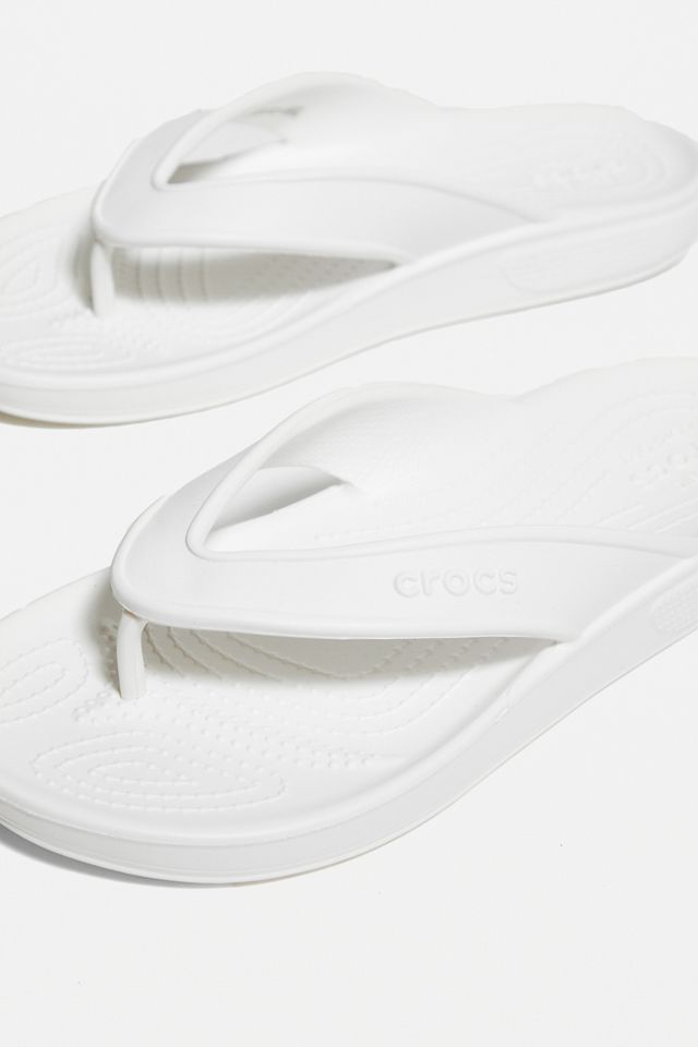 Crocs White Flip Flops | Urban Outfitters UK
