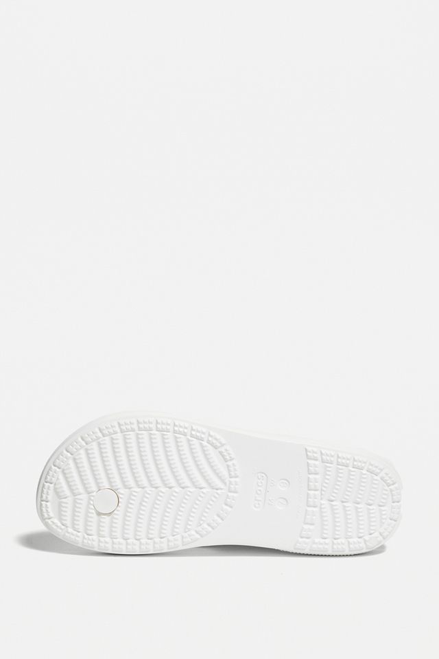 Crocs White Flip Flops | Urban Outfitters UK