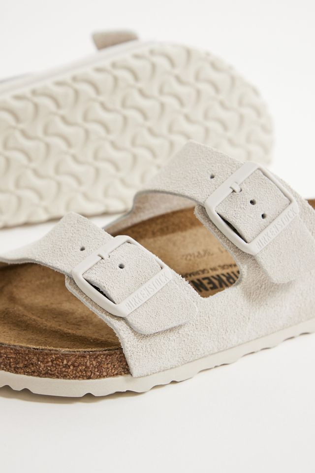 Birkenstock Antique White Suede Arizona Sandals | Urban Outfitters UK