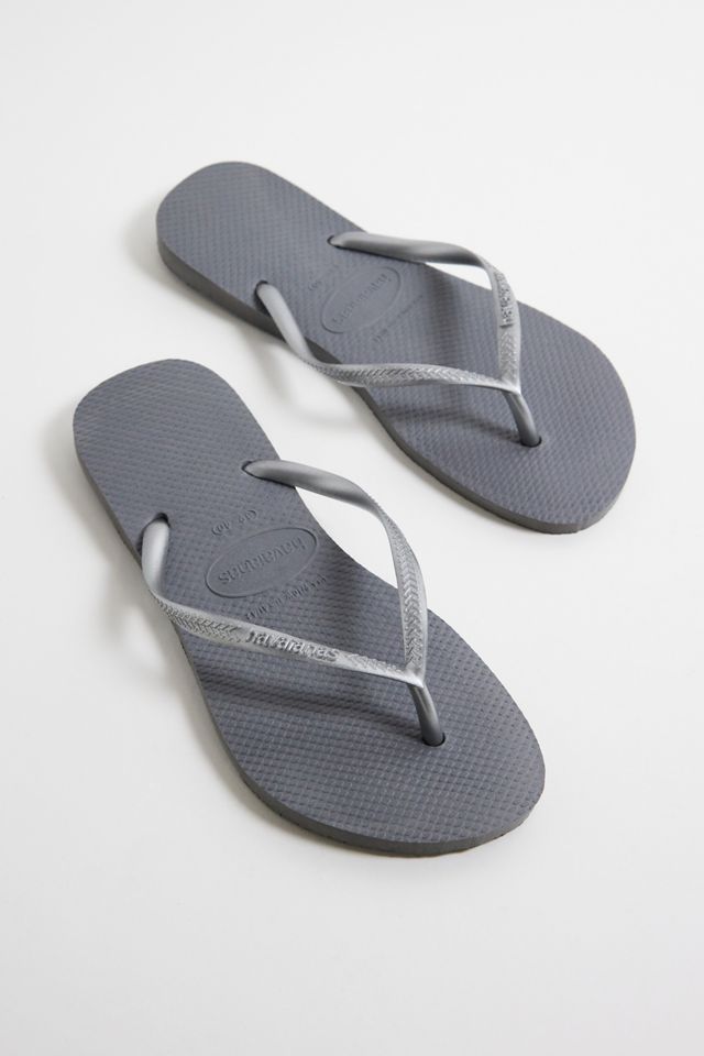 Havaianas Grey Slim Flip Flops | Urban Outfitters UK