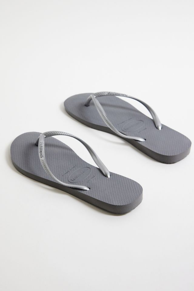 Havaianas Grey Slim Flip Flops | Urban Outfitters UK