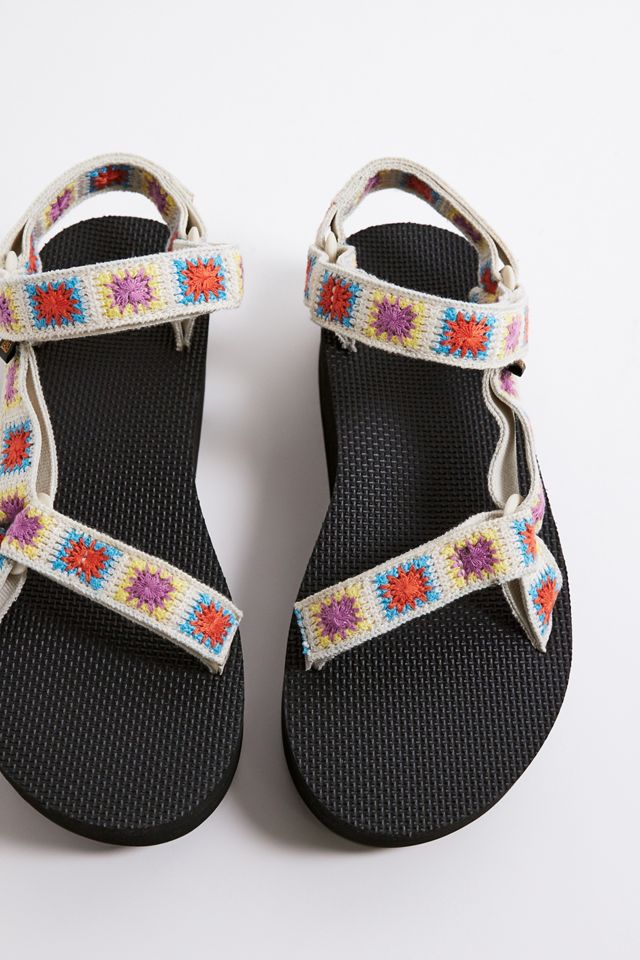 Teva Crochet Flatform Universal Sandals | Urban Outfitters UK