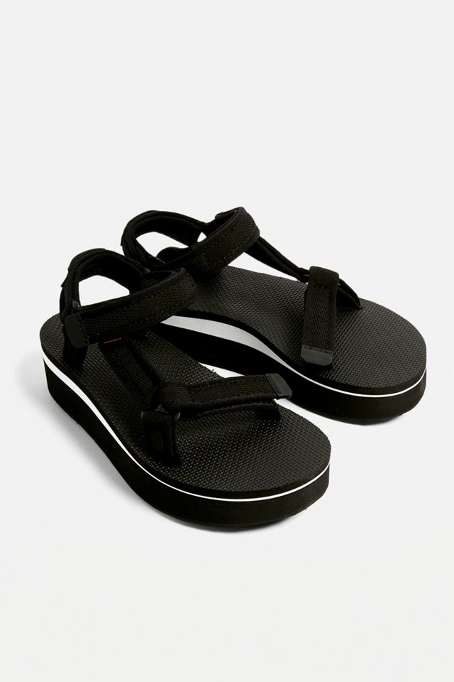 Teva Universal Black Mesh Flatform Sandals | Urban Outfitters UK