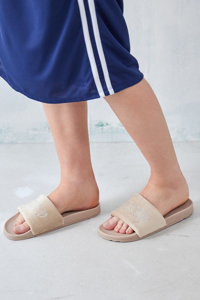 Juicy Couture Taupe Dani Sliders | Urban Outfitters UK