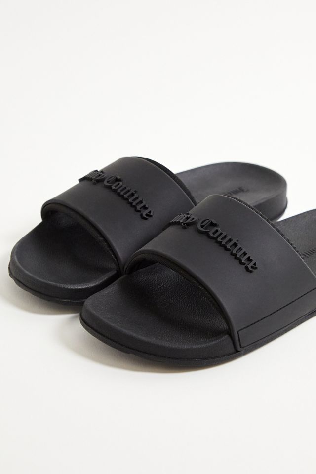 Juicy Couture Breanna Black Embossed Sliders | Urban Outfitters UK