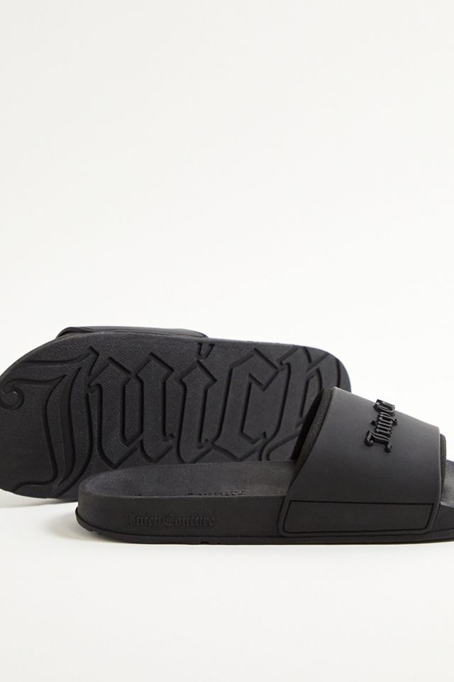 Juicy Couture Breanna Black Embossed Sliders | Urban Outfitters UK