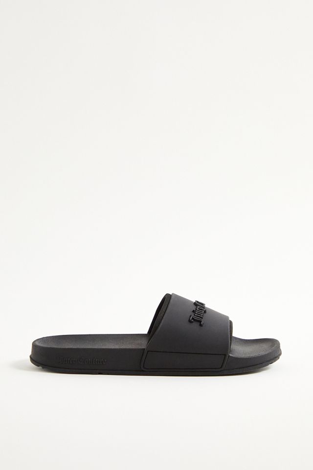 Juicy Couture Breanna Black Embossed Sliders | Urban Outfitters UK