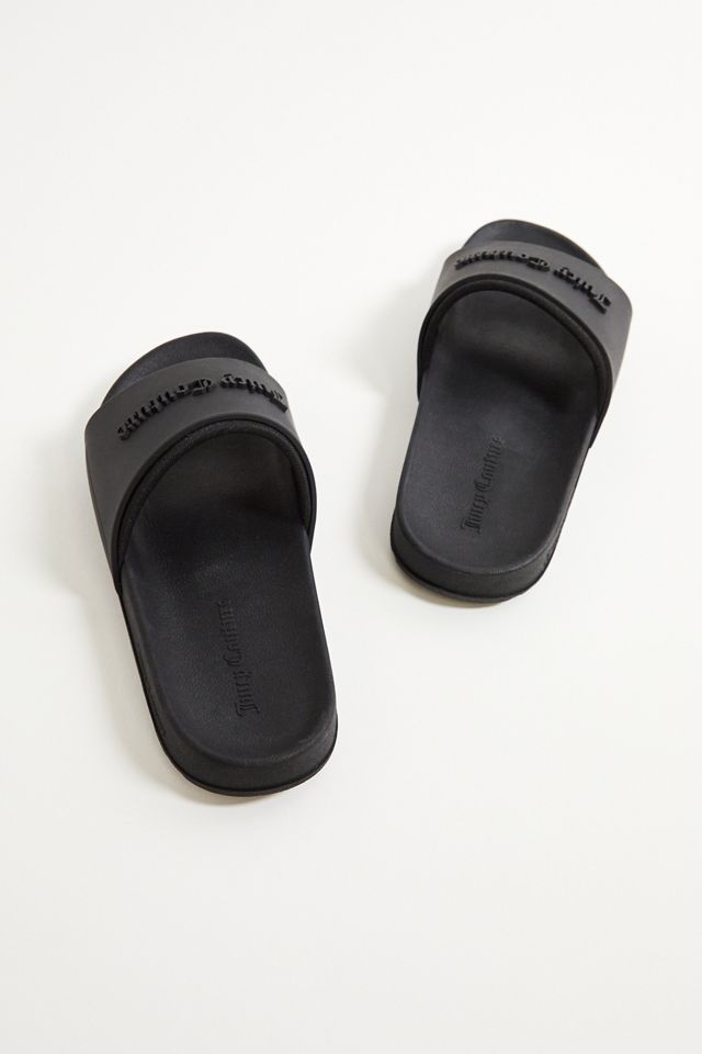 Juicy Couture Breanna Black Embossed Sliders | Urban Outfitters UK