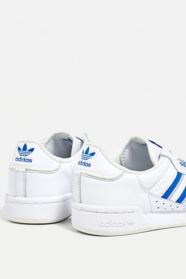adidas White & Blue Continental 80 Stripes Trainers | Urban Outfitters UK