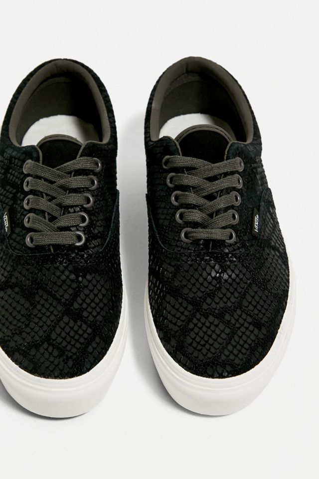 Vans Black Animal Era Embossed Platform Trainers | Urban Outfitters UK